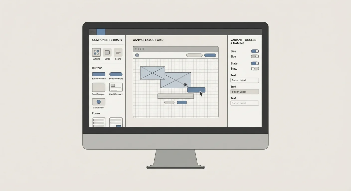Reusable UI components: naming, variants, and layout rules | AppMaster