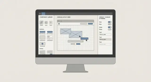 Reusable UI components: naming, variants, and layout rules | AppMaster